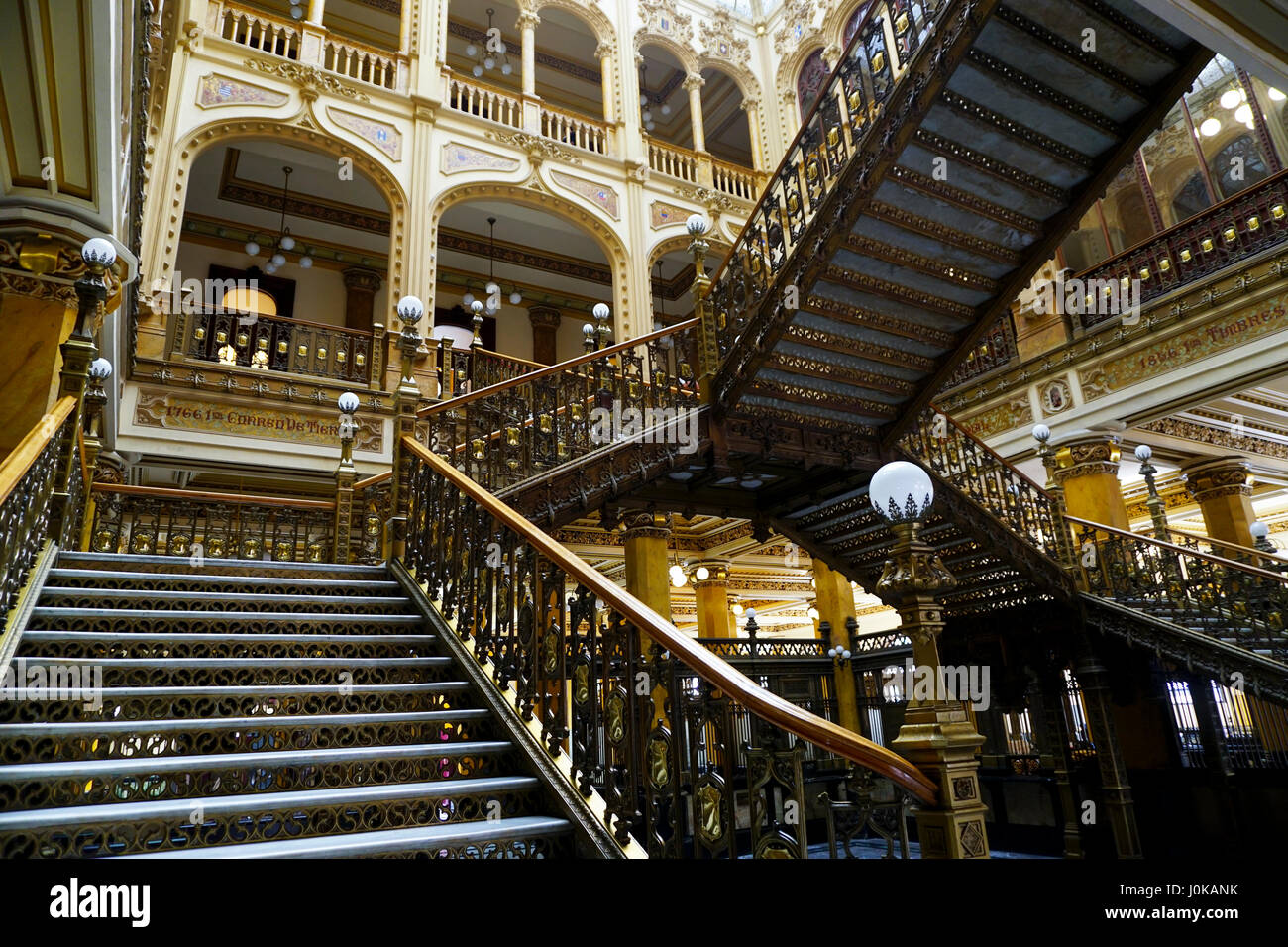 Historic Main Post Office in Mexico City, Mexico. The Palacio de ...