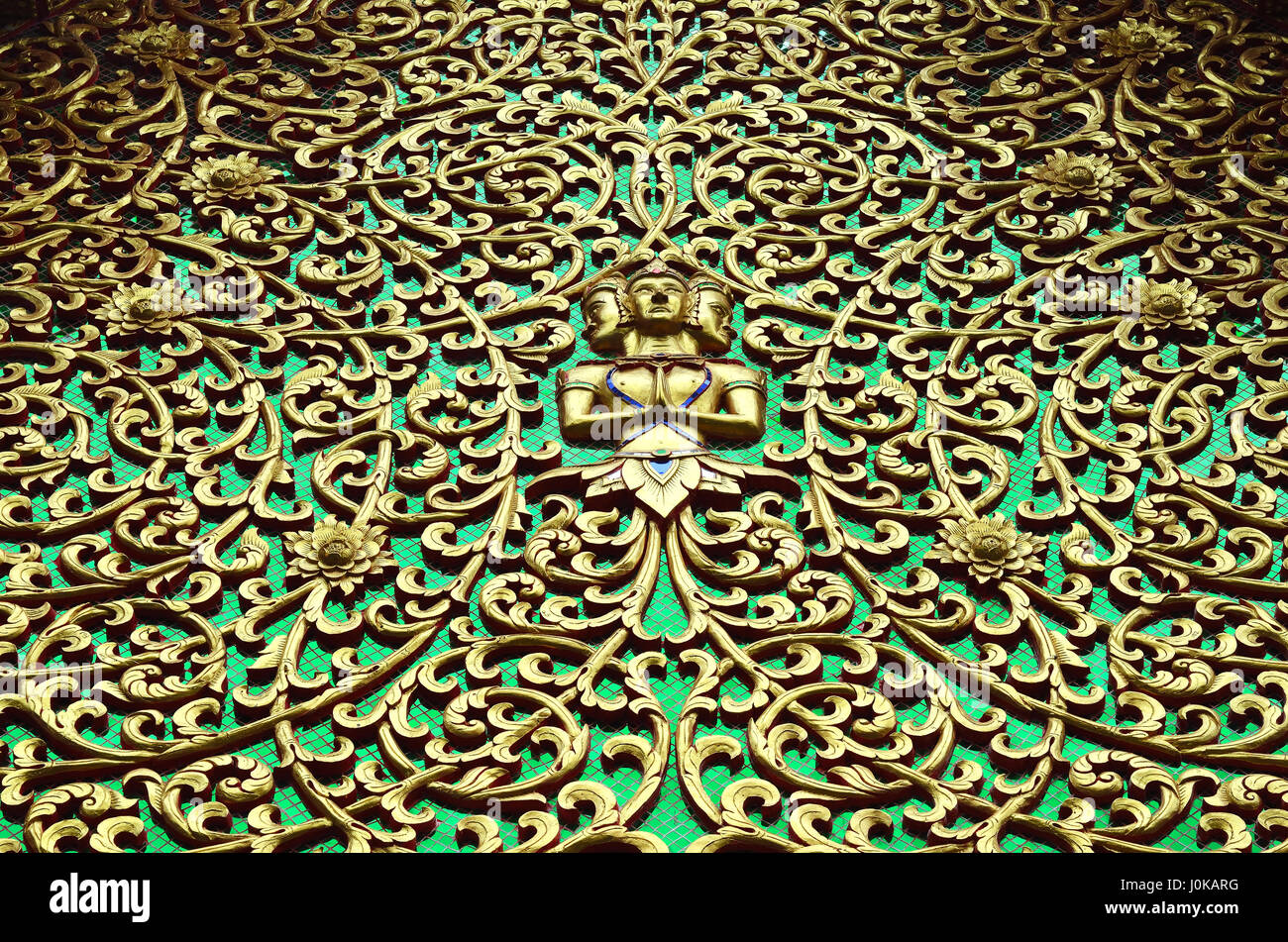 Close up Pattern of temple roof Thai style Stock Photo - Alamy