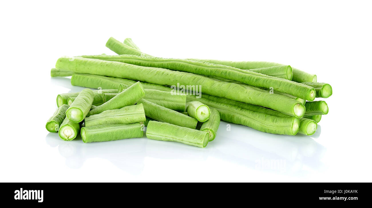Long bean isolated on the white background Stock Photo - Alamy