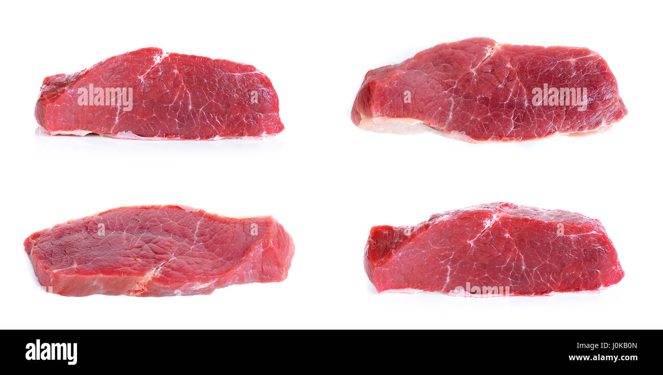Collection of Meat isolated on the white background Stock Photo - Alamy
