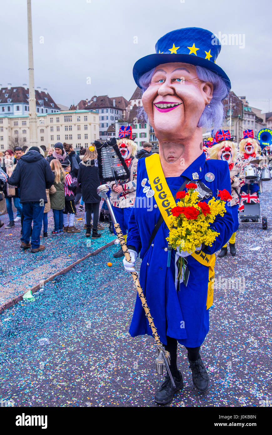 Participants in the Basel Carnival in Basel , Switzerland Stock Photo ...