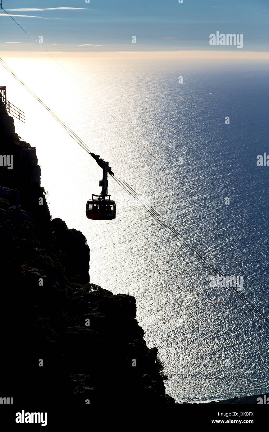 in south africa coastline cape town funicular and the sunrise sun Stock ...