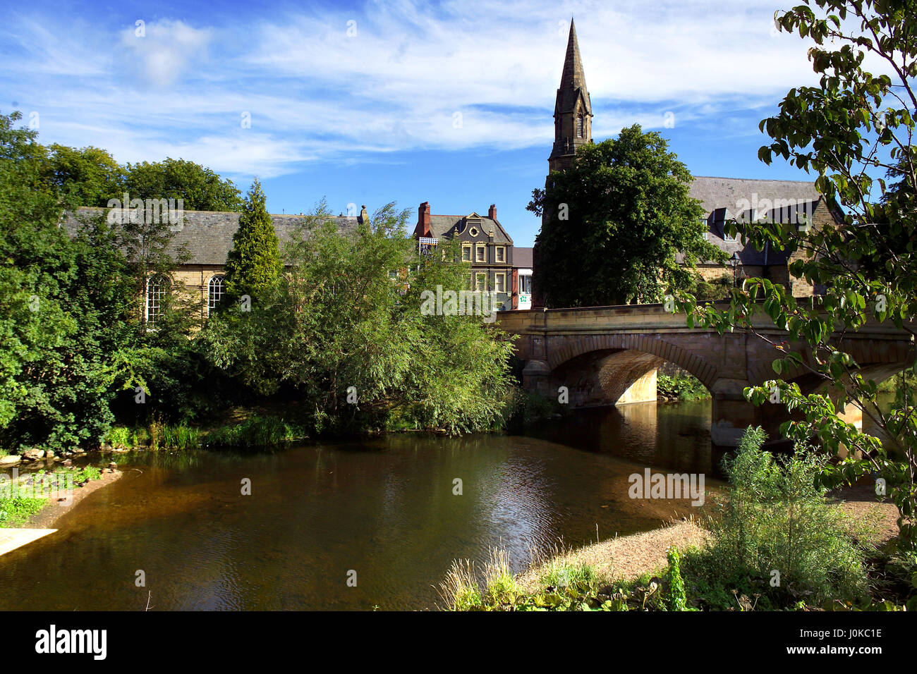 Morpeth and river Wansbeck Stock Photo - Alamy
