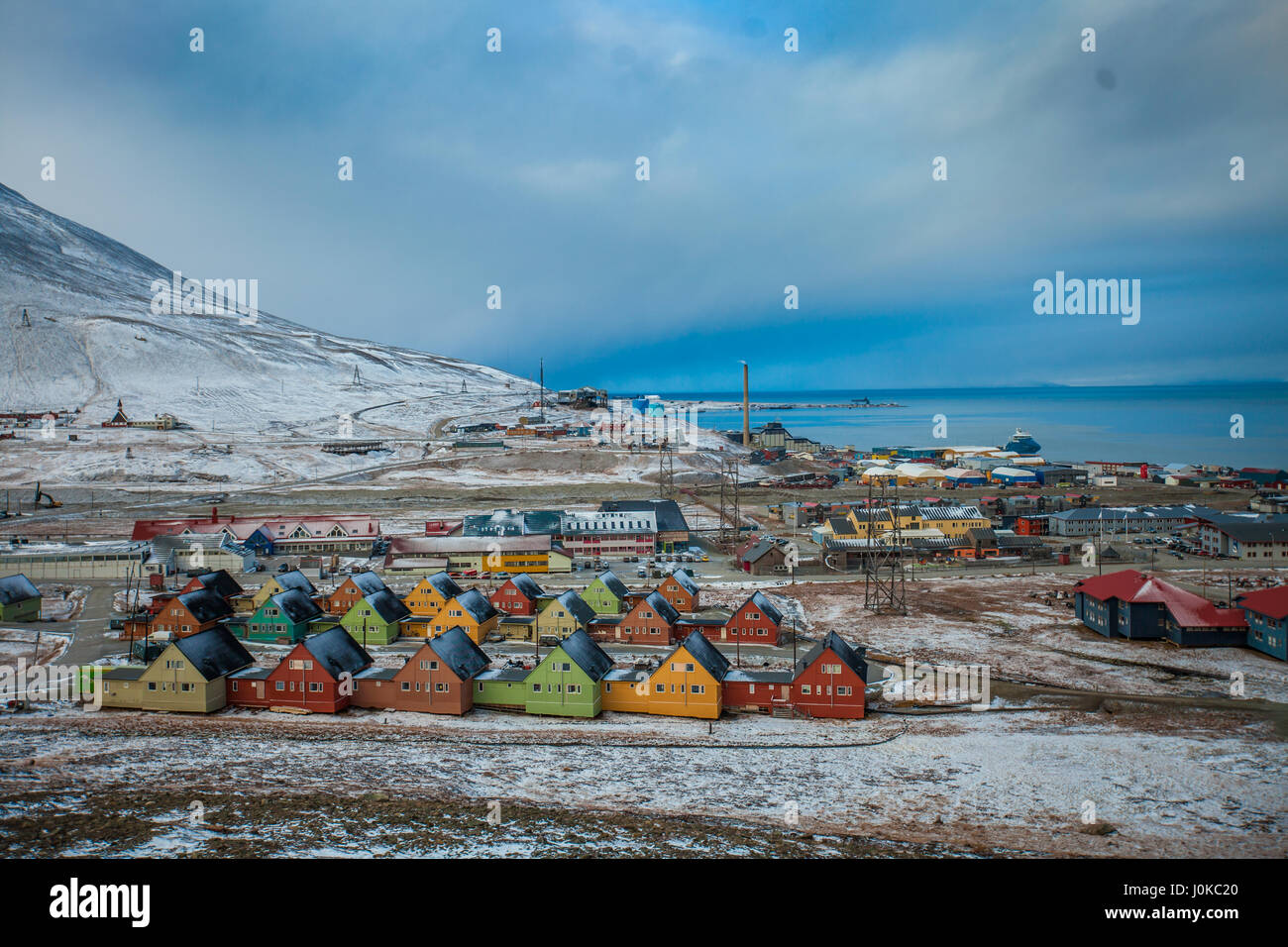 multi color houses Longyearbyen Svalbard, Norway Stock Photo - Alamy
