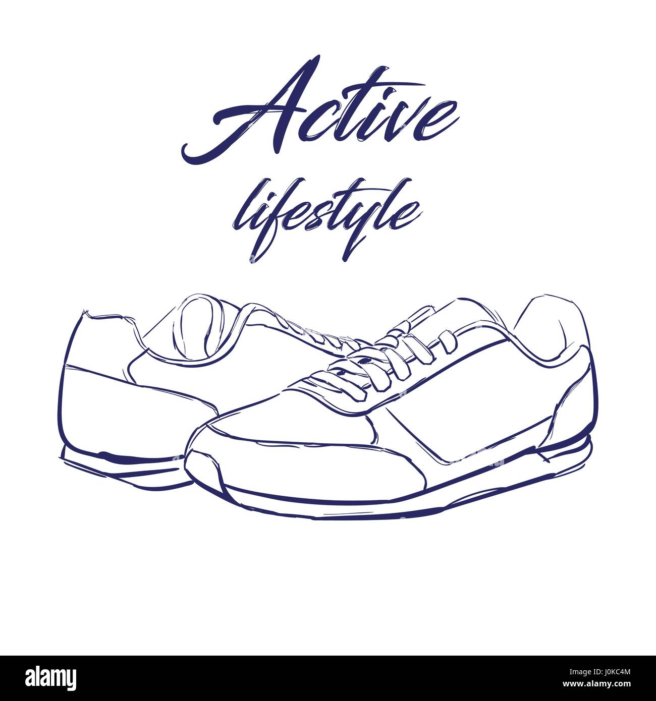 Running shoes track Stock Vector Images - Alamy