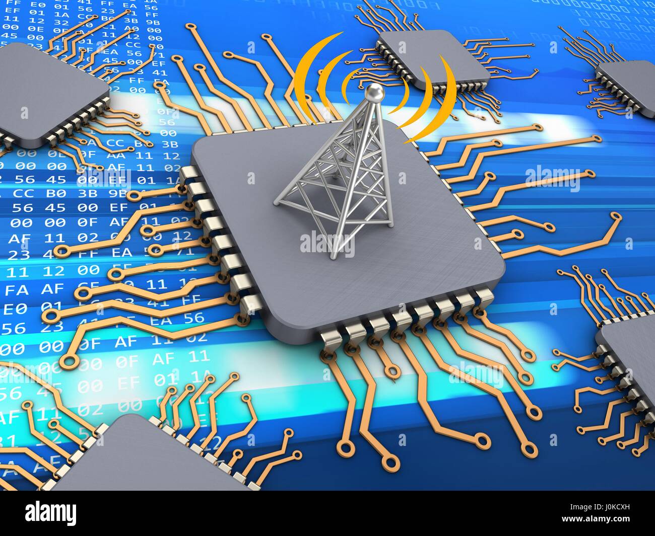 3d illustration of modern computer chip processor Stock Photo - Alamy