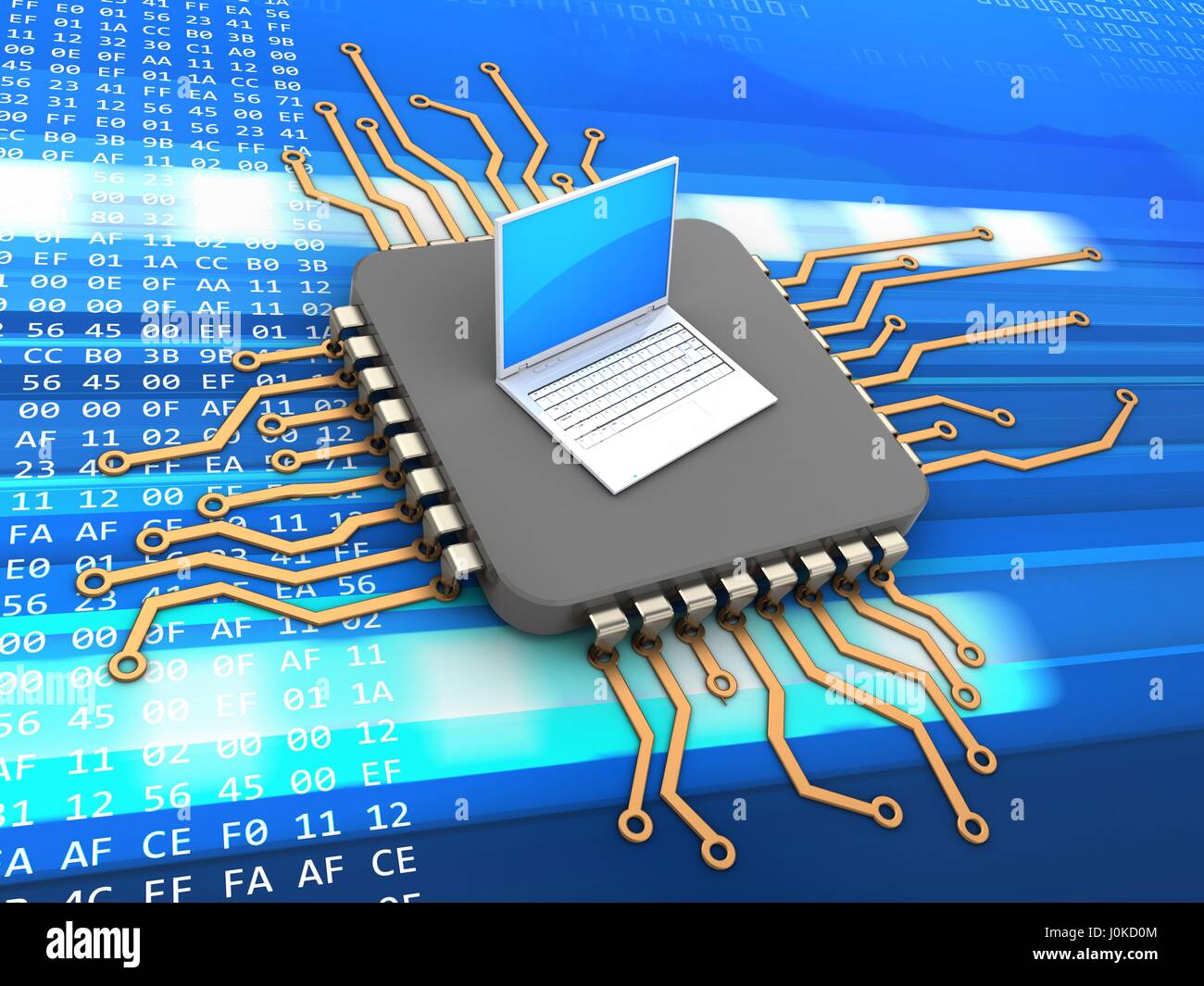 3d illustration of modern computer chip processor Stock Photo - Alamy