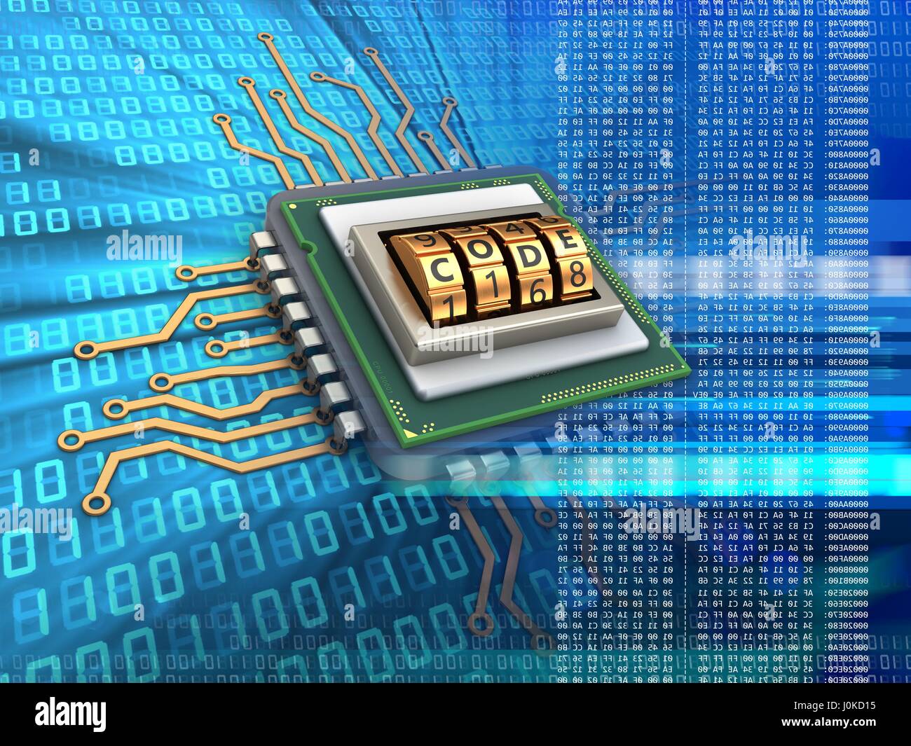3d illustration of modern computer chip processor Stock Photo - Alamy