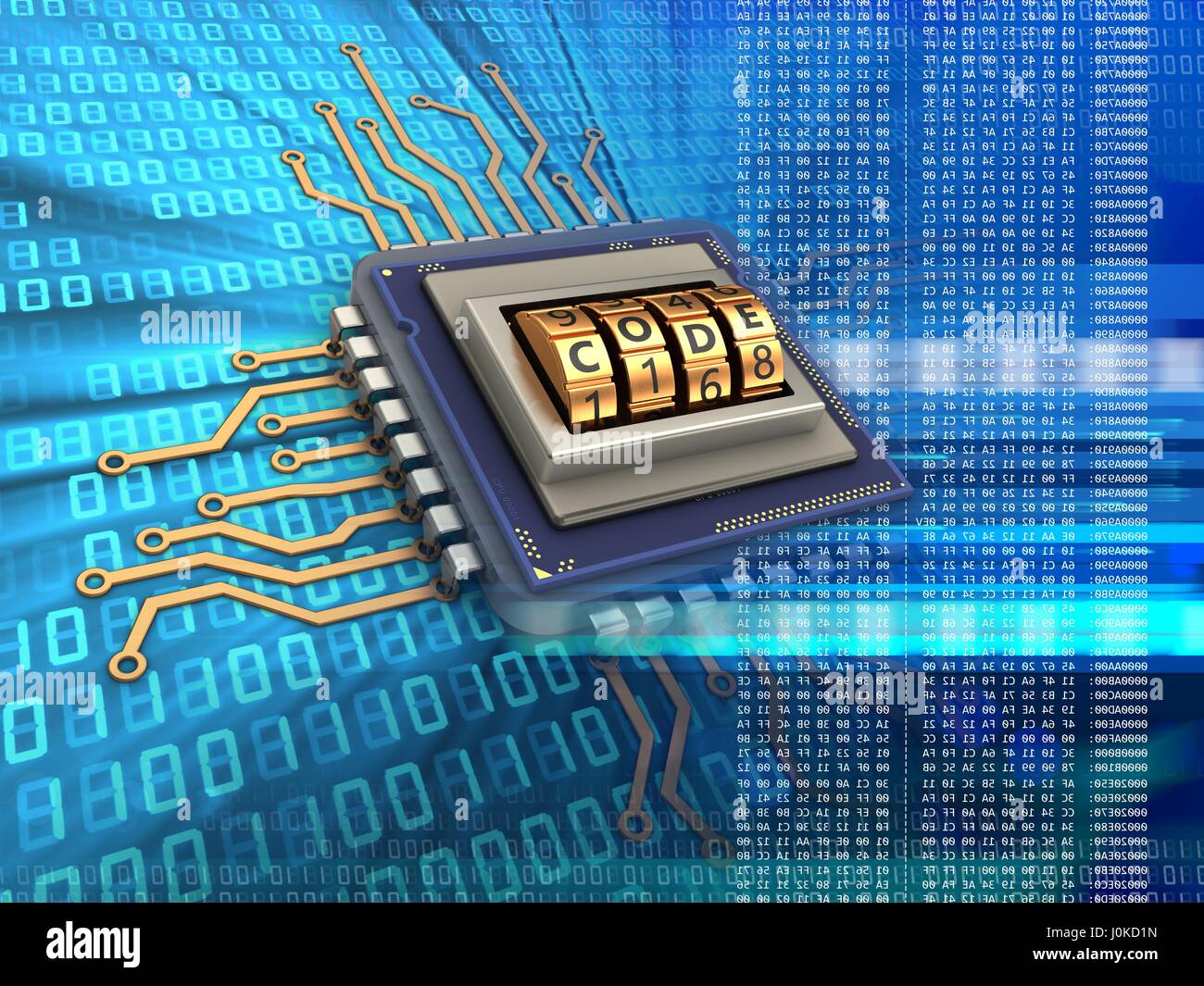 3d illustration of modern computer chip processor Stock Photo - Alamy