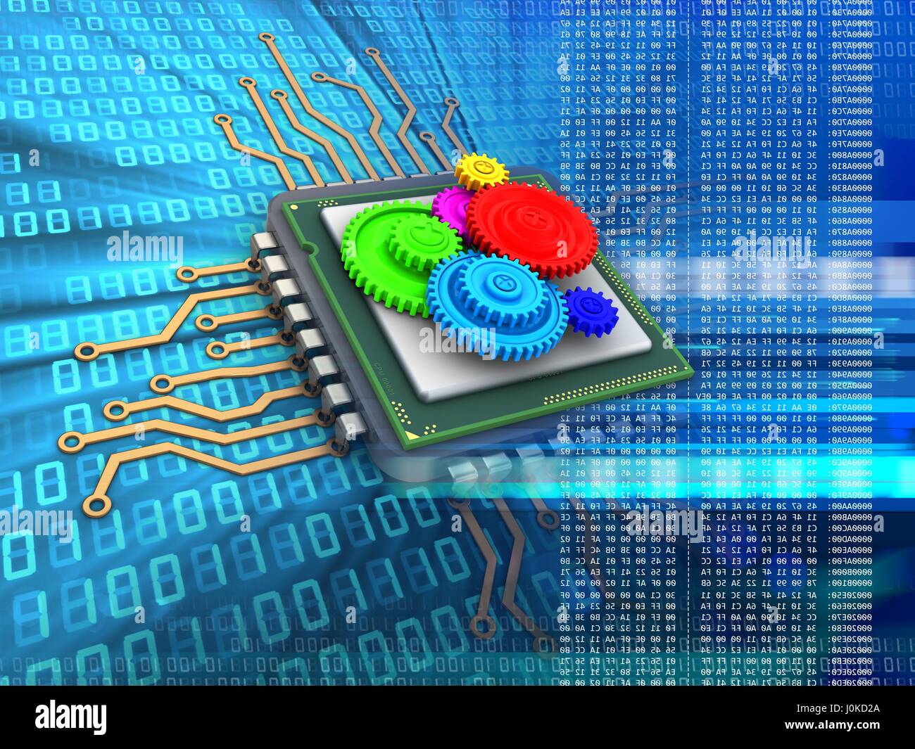 3d illustration of modern computer chip processor Stock Photo - Alamy