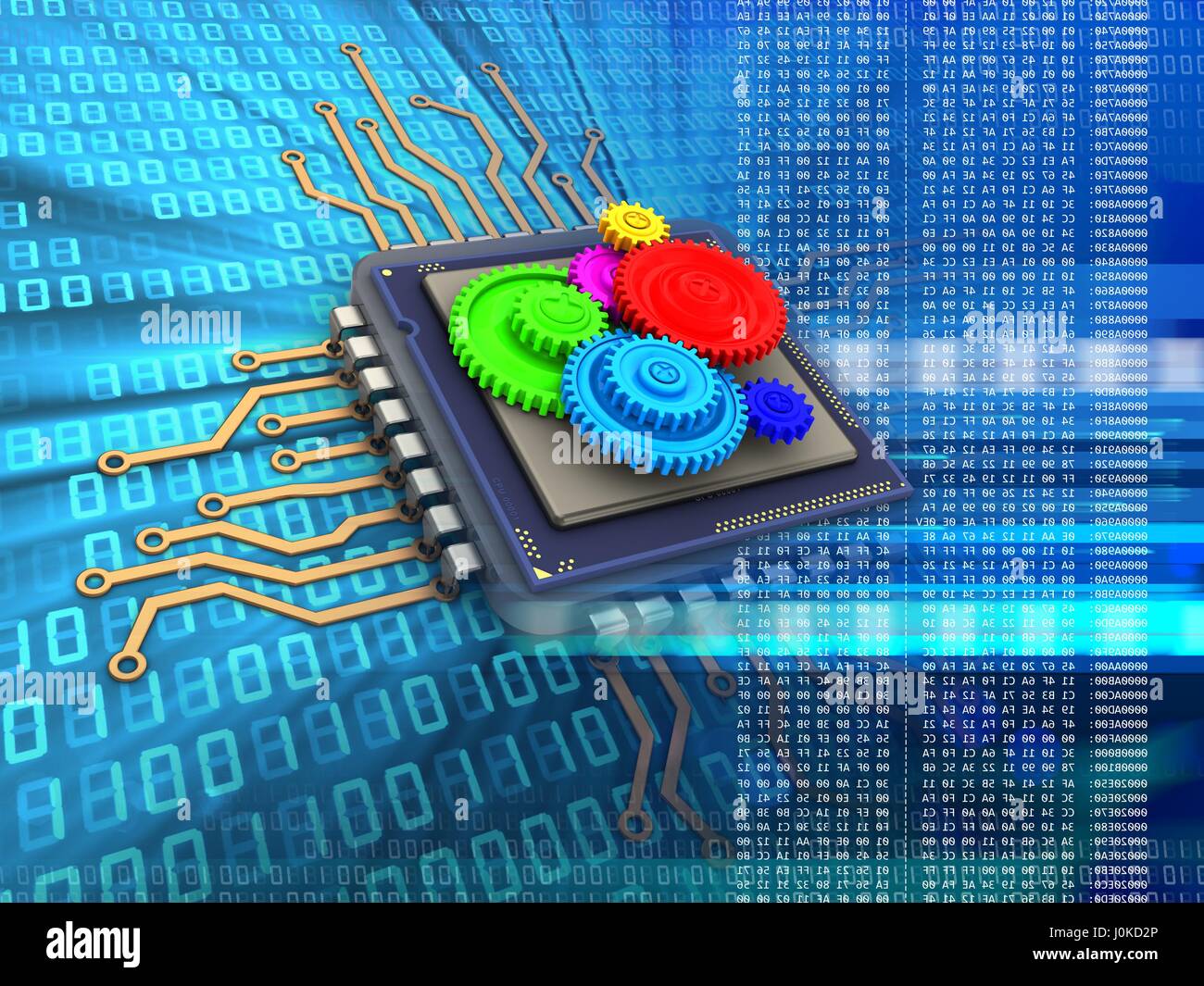 3d illustration of modern computer chip processor Stock Photo - Alamy