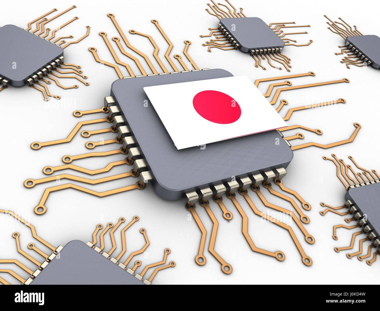 3d illustration of modern computer chip processor Stock Photo - Alamy