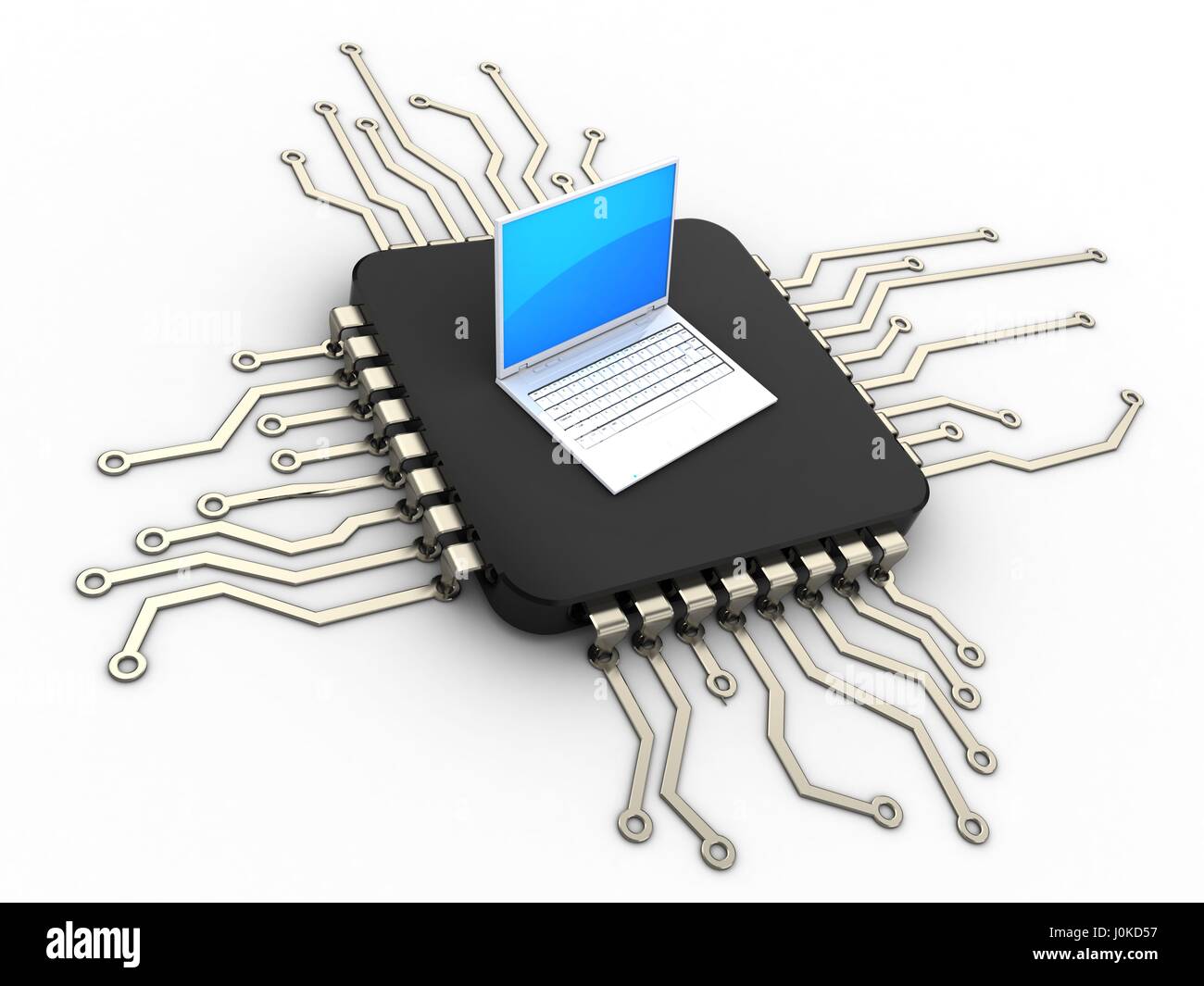 3d illustration of modern computer chip processor Stock Photo - Alamy