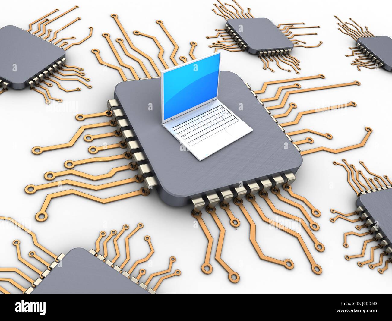 3d illustration of modern computer chip processor Stock Photo - Alamy
