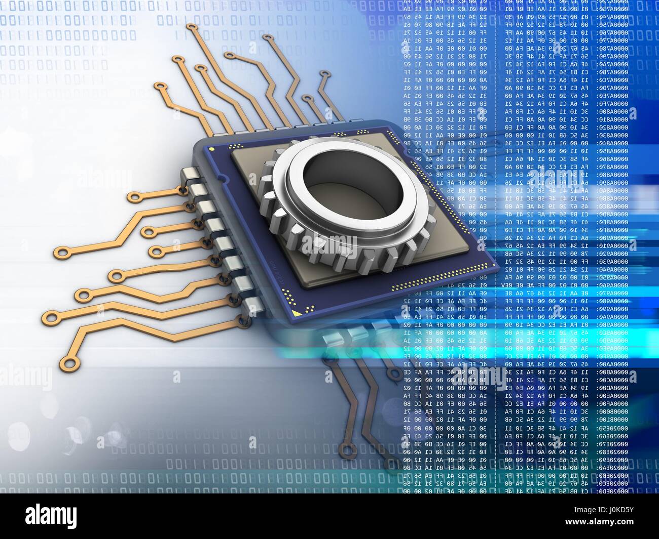 3d illustration of modern computer chip processor Stock Photo - Alamy