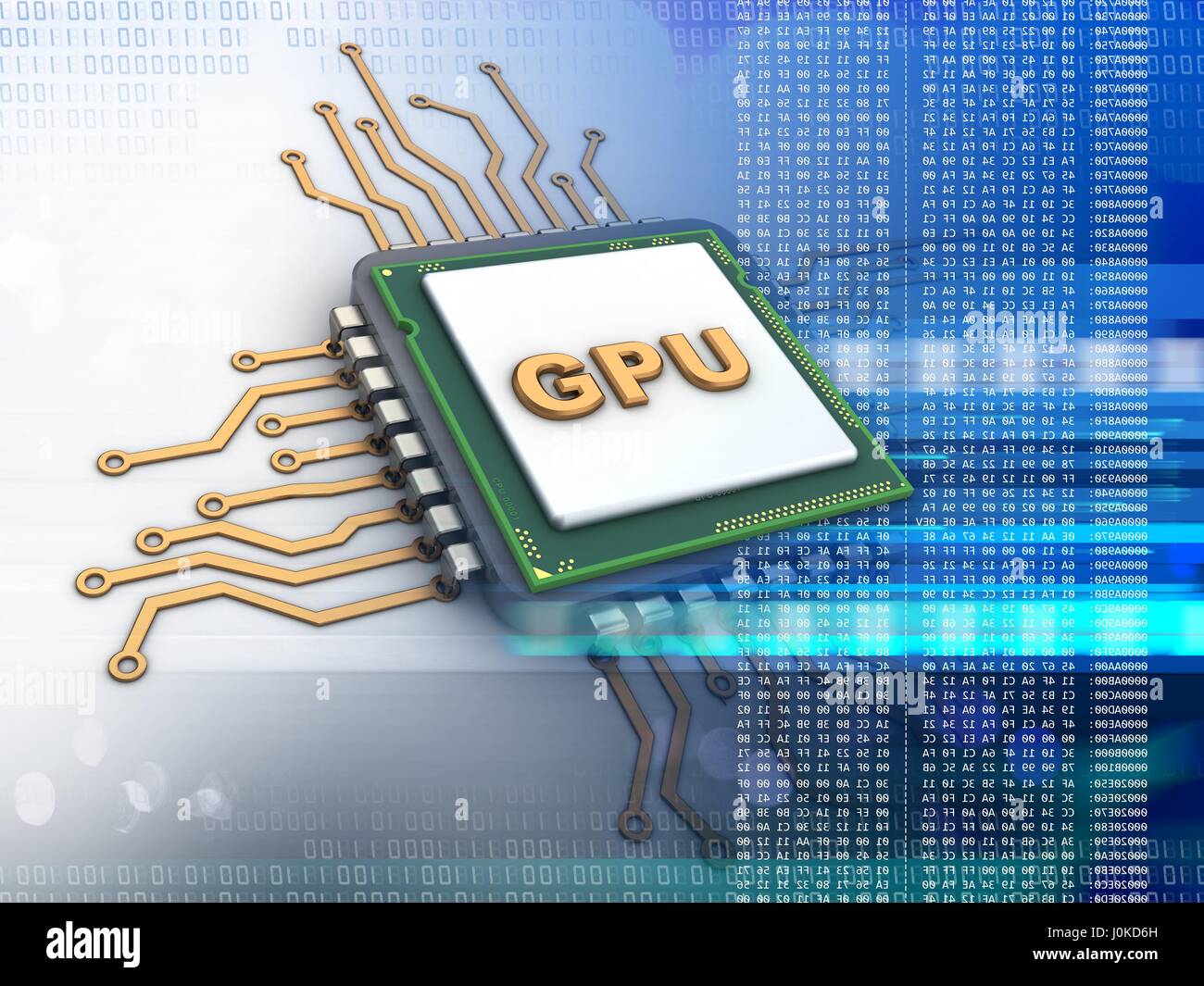 3d illustration of modern computer chip processor Stock Photo - Alamy