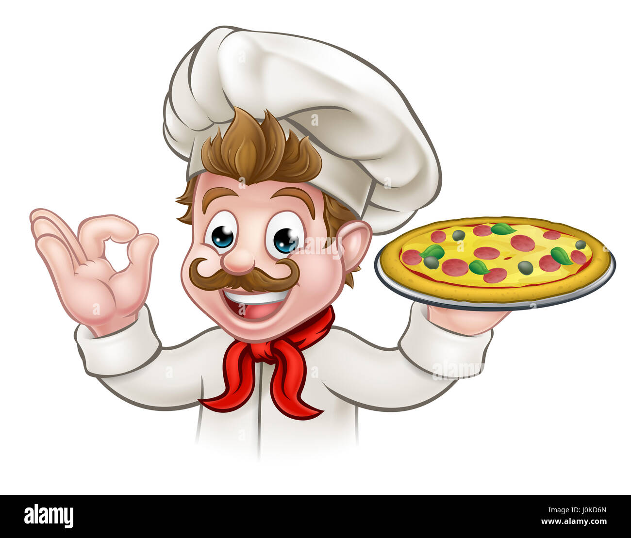 Italian cook pizza cartoon Cut Out Stock Images & Pictures - Alamy