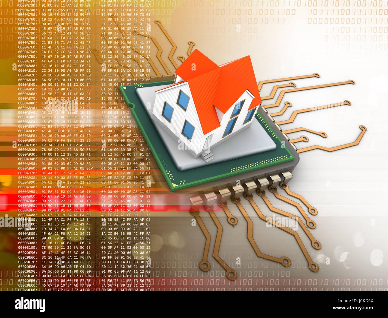3d illustration of modern computer chip processor Stock Photo - Alamy