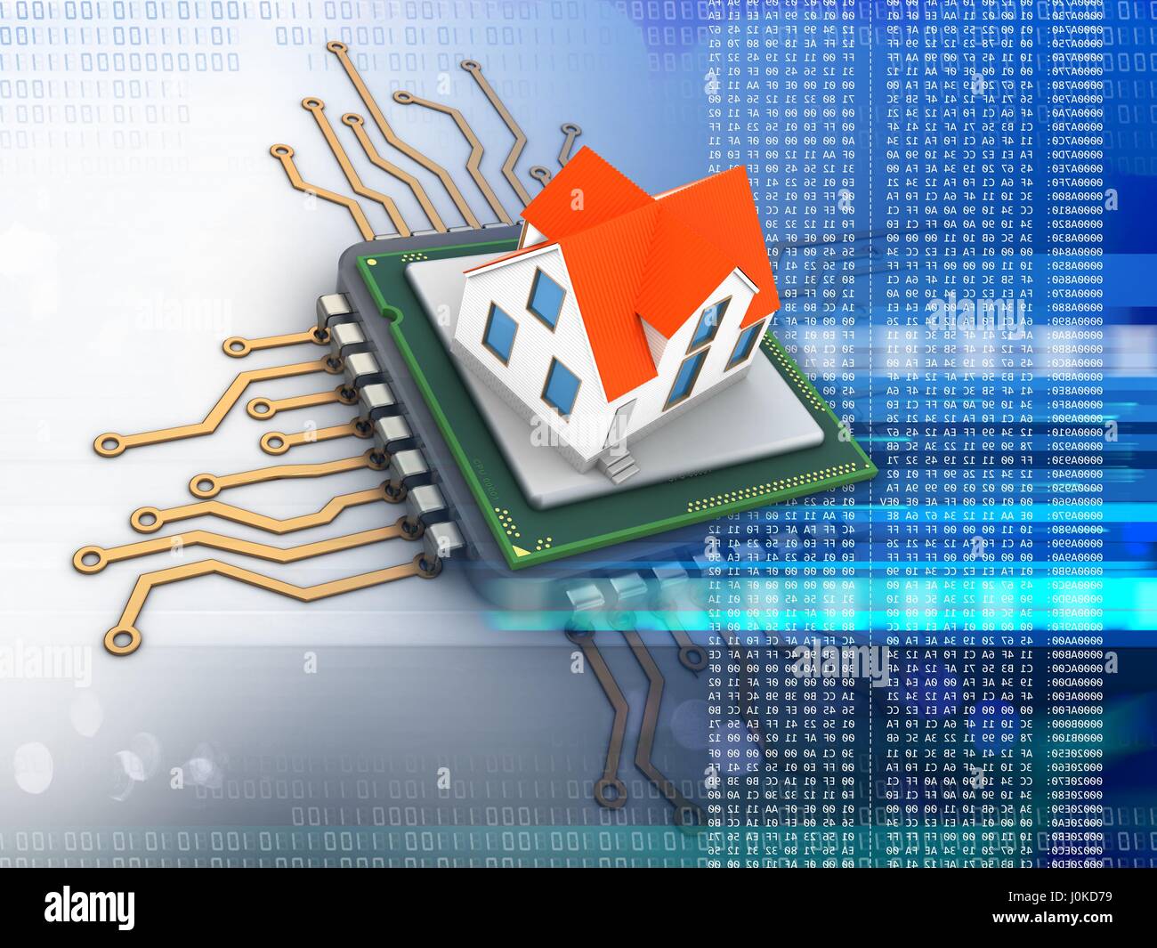 3d illustration of modern computer chip processor Stock Photo - Alamy