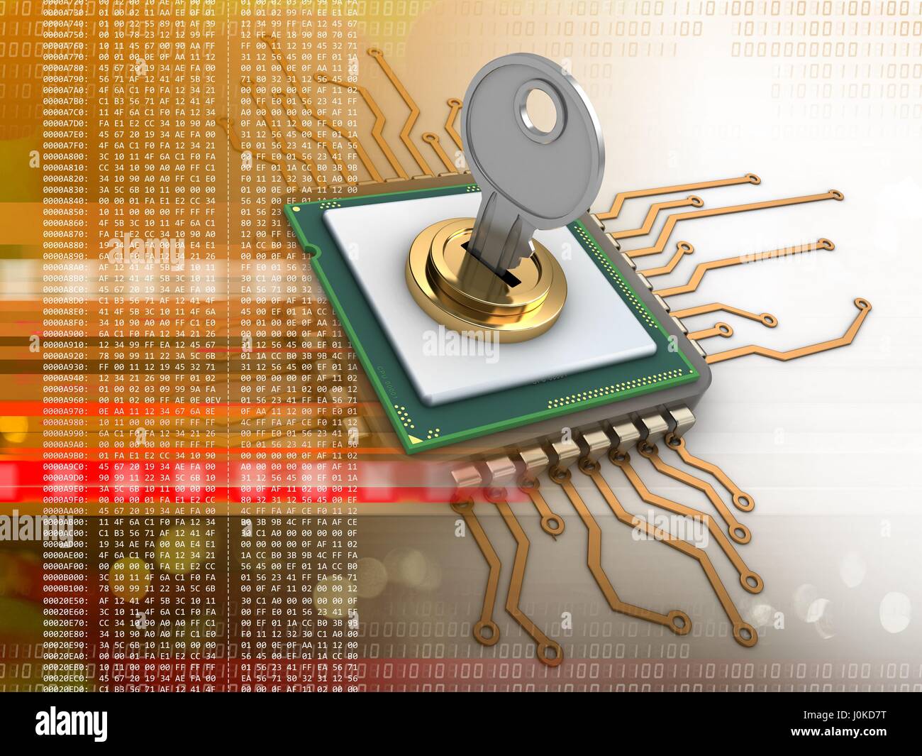 3d illustration of modern computer chip processor Stock Photo - Alamy