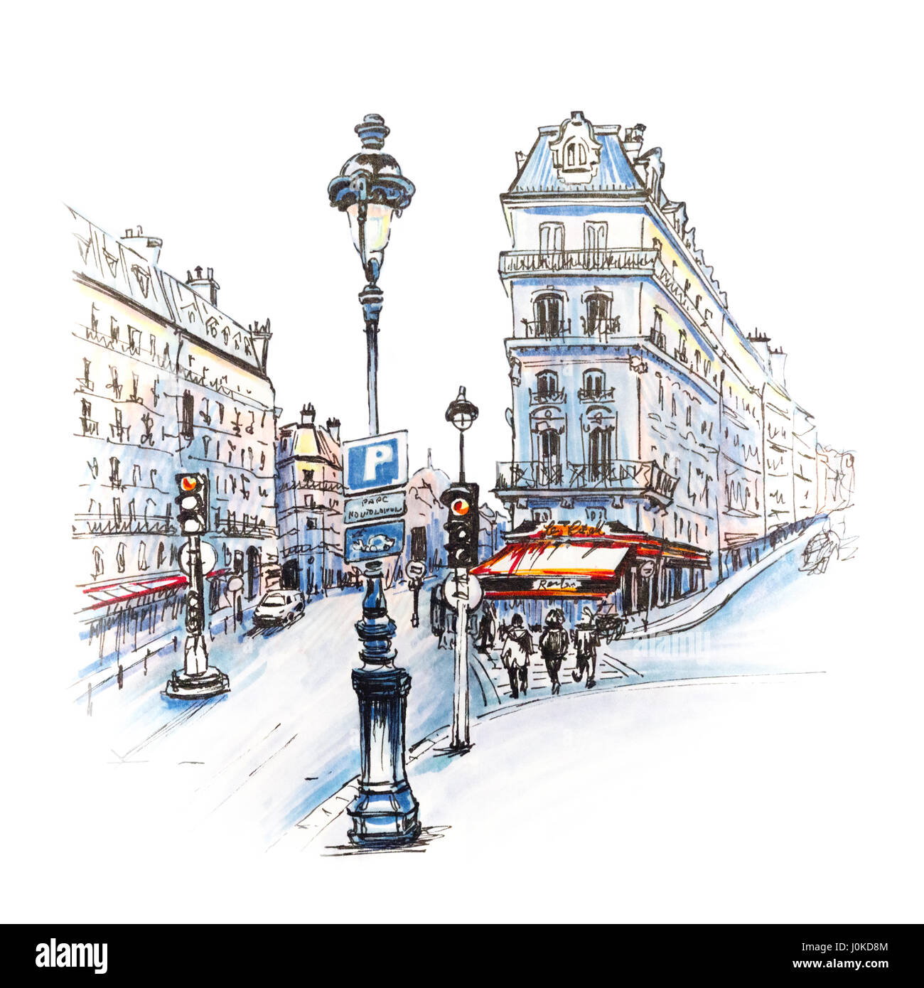 Cityscape in the morning Cut Out Stock Images & Pictures - Alamy