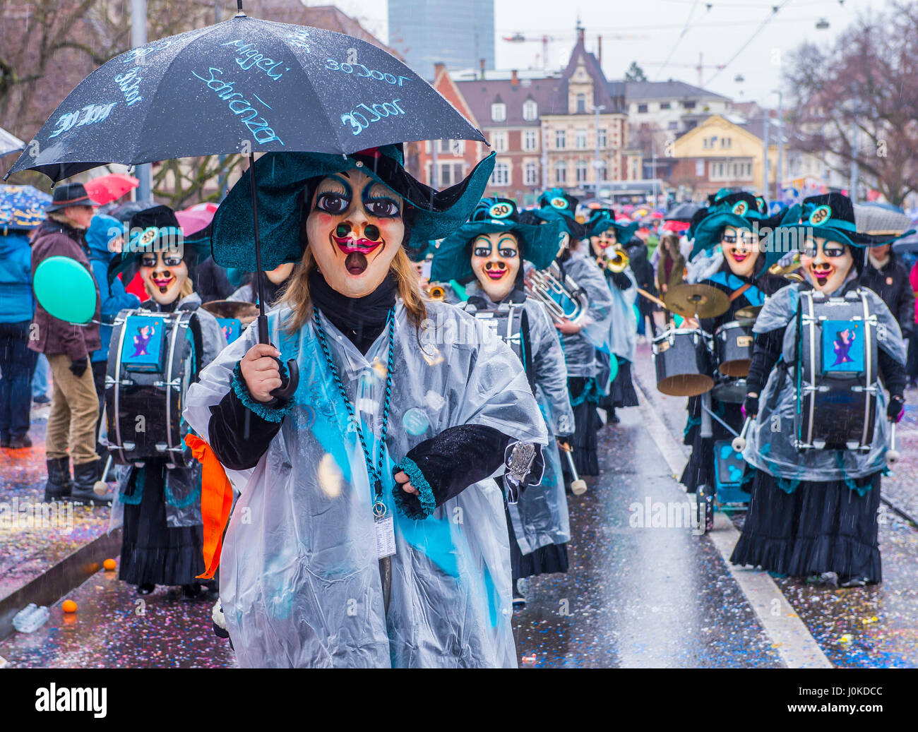 Participants in the Basel Carnival in Basel , Switzerland Stock Photo ...