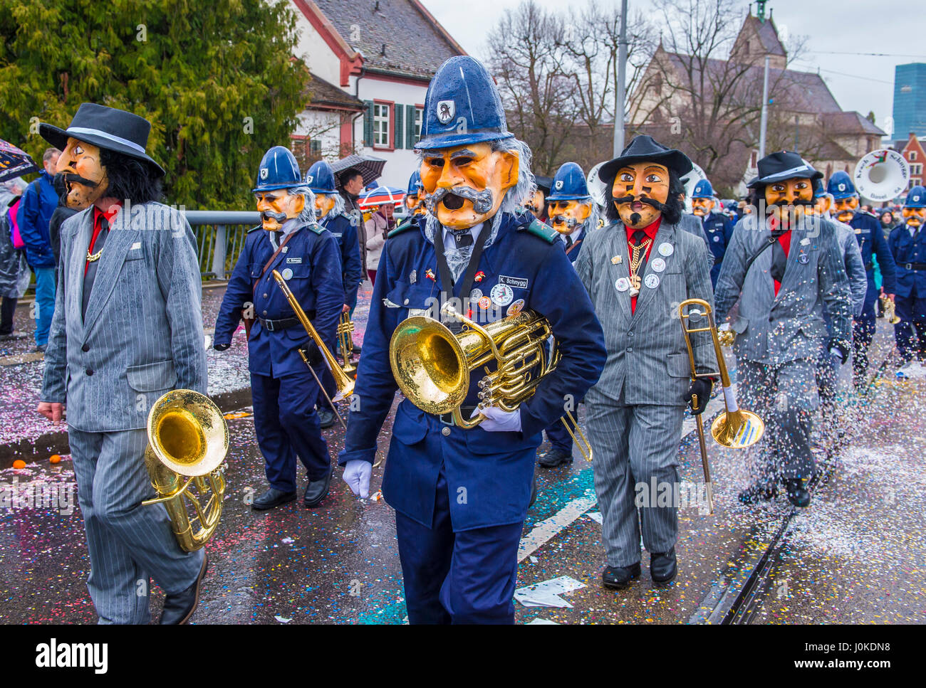 Participants in the Basel Carnival in Basel , Switzerland Stock Photo ...