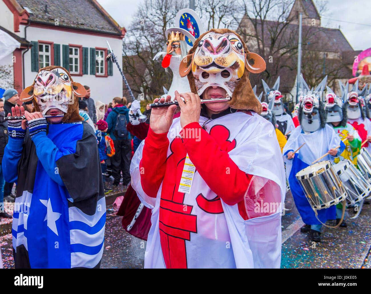 Participants in the Basel Carnival in Basel , Switzerland Stock Photo ...