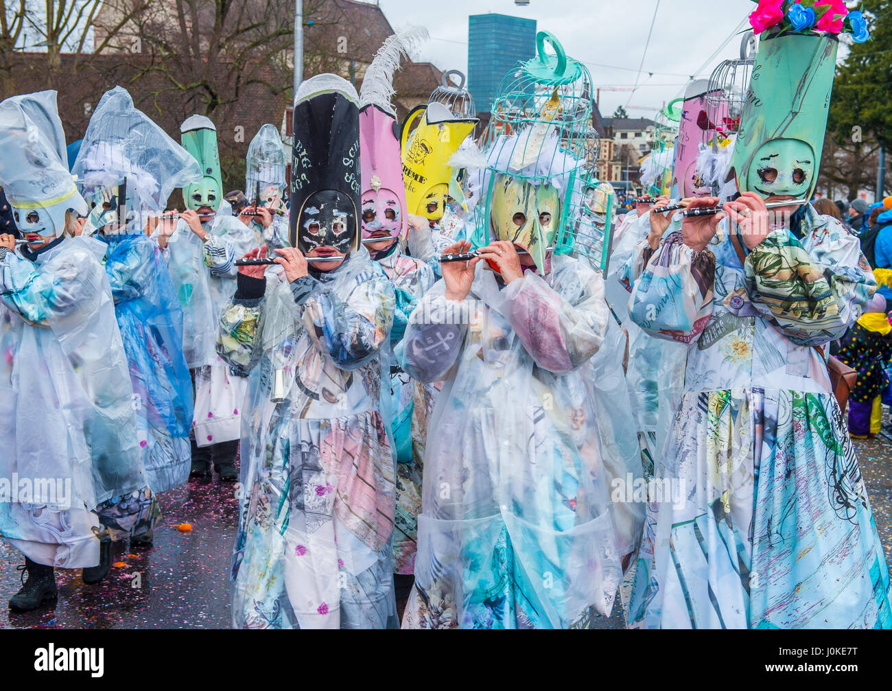 Participants in the Basel Carnival in Basel , Switzerland Stock Photo ...