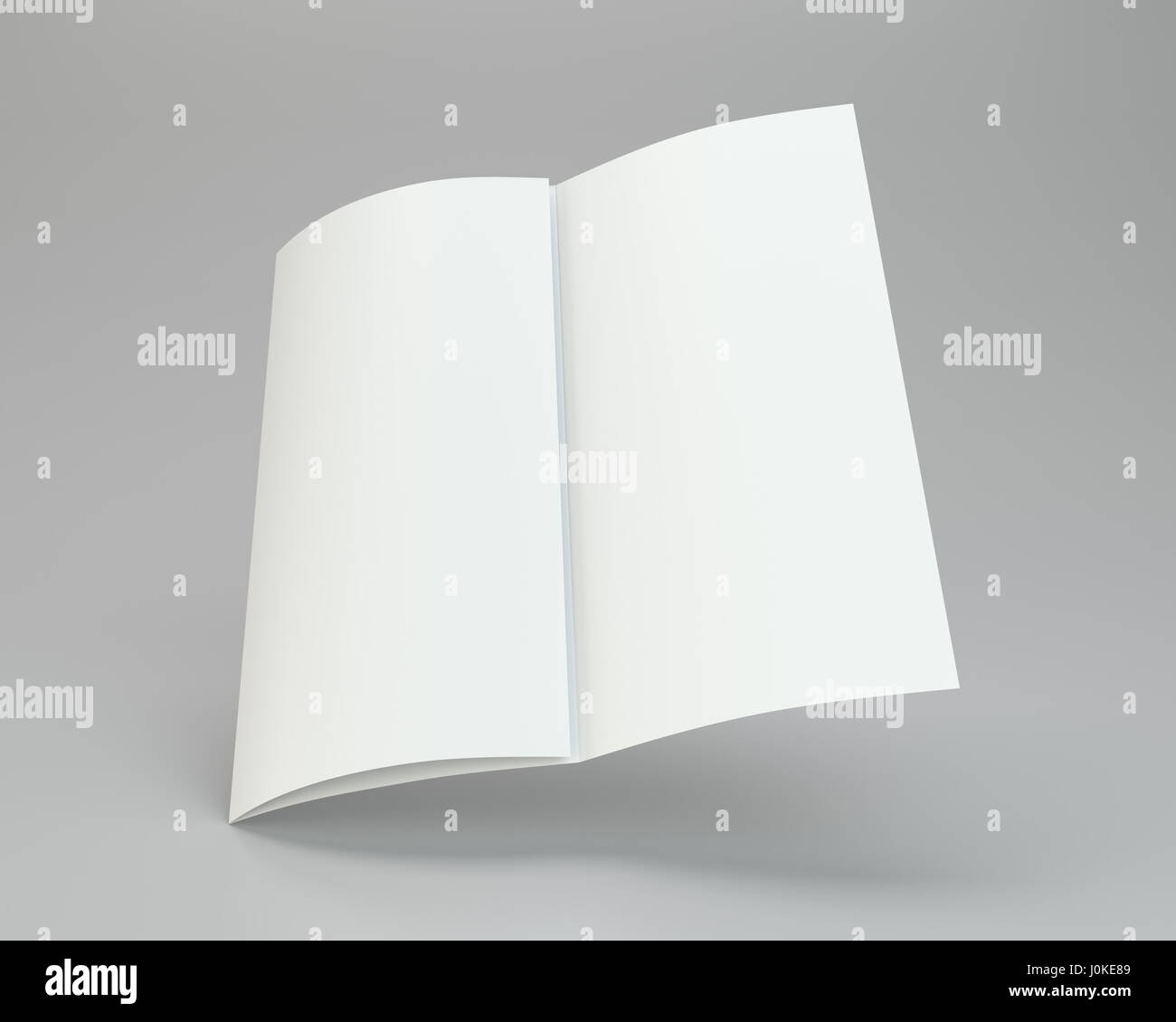 Folded white paper page sheet texture. 3d rendering Stock Photo - Alamy