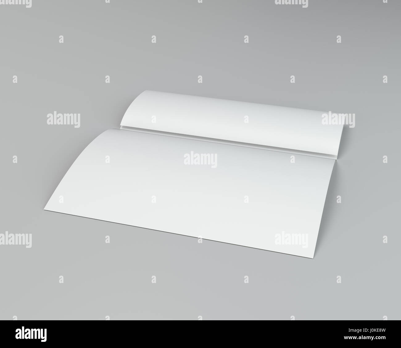 Crumpled folded A4 paper. 3d rendering on gray background Stock Photo ...