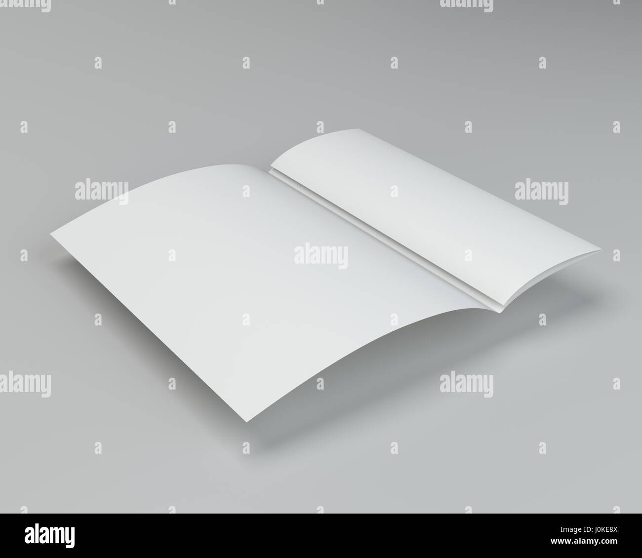 Folded white paper page sheet texture. 3d rendering Stock Photo - Alamy