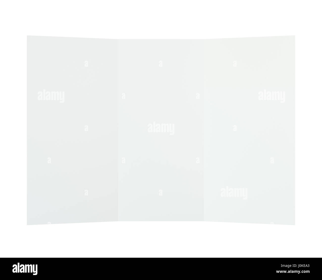 Folded paper page sheet texture. 3d rendering. white background Stock ...