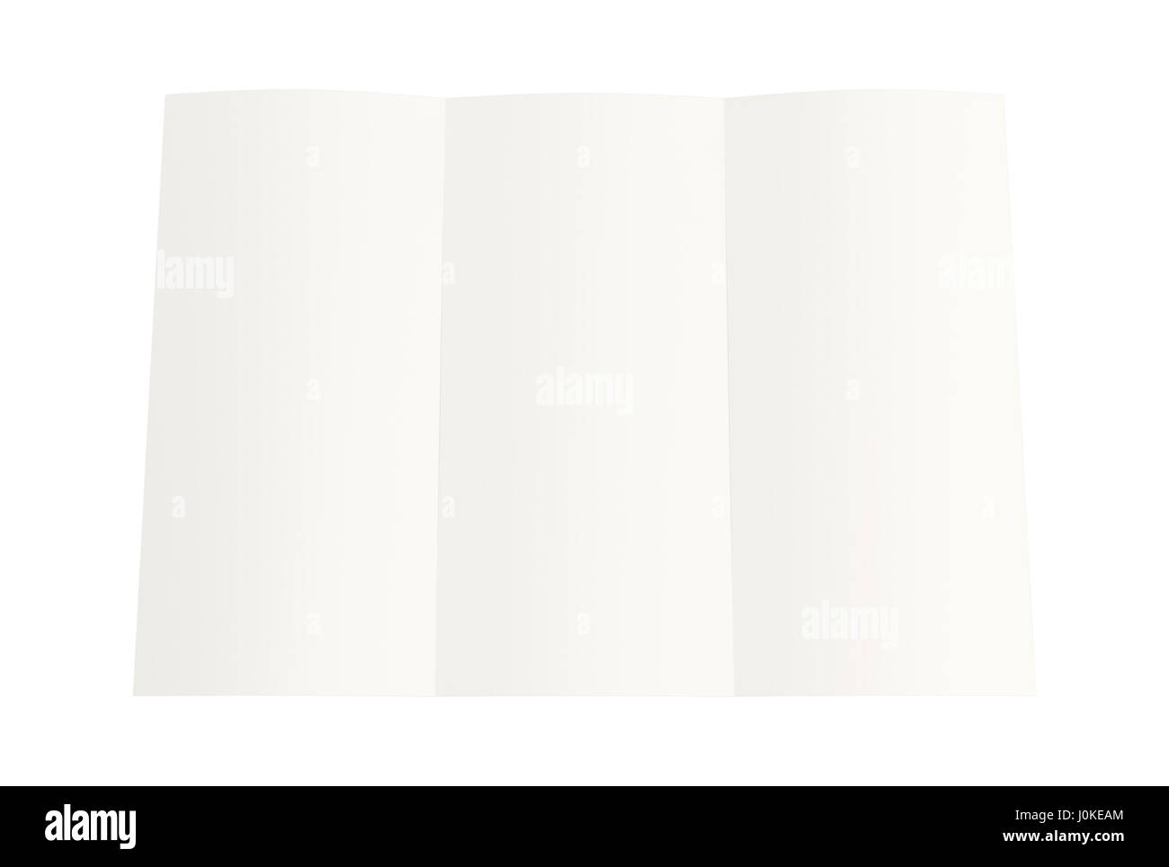 Crumpled folded A4 paper. 3d rendering on white background Stock Photo ...