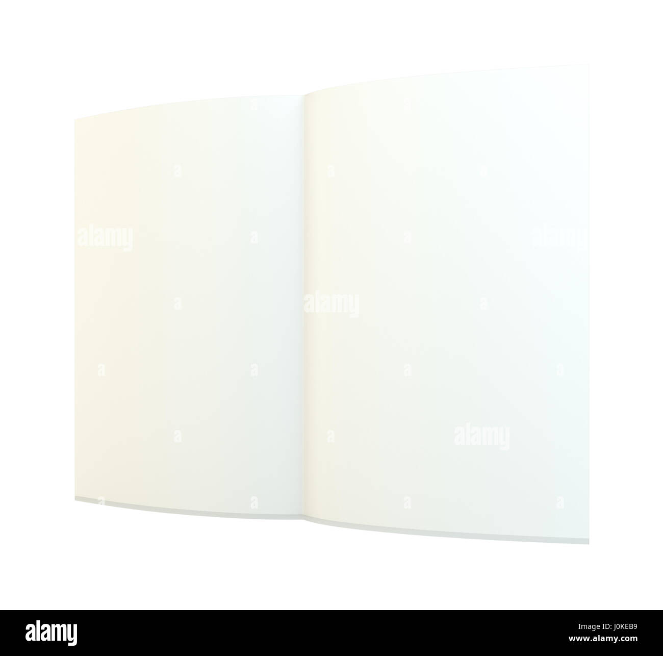 Folded paper page sheet texture. 3d rendering. white background Stock ...