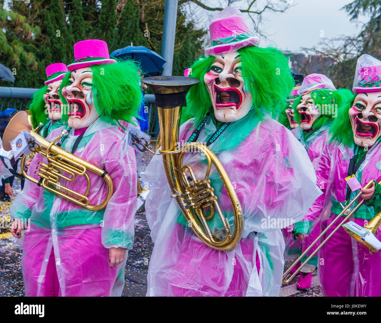 Participants in the Basel Carnival in Basel , Switzerland Stock Photo ...