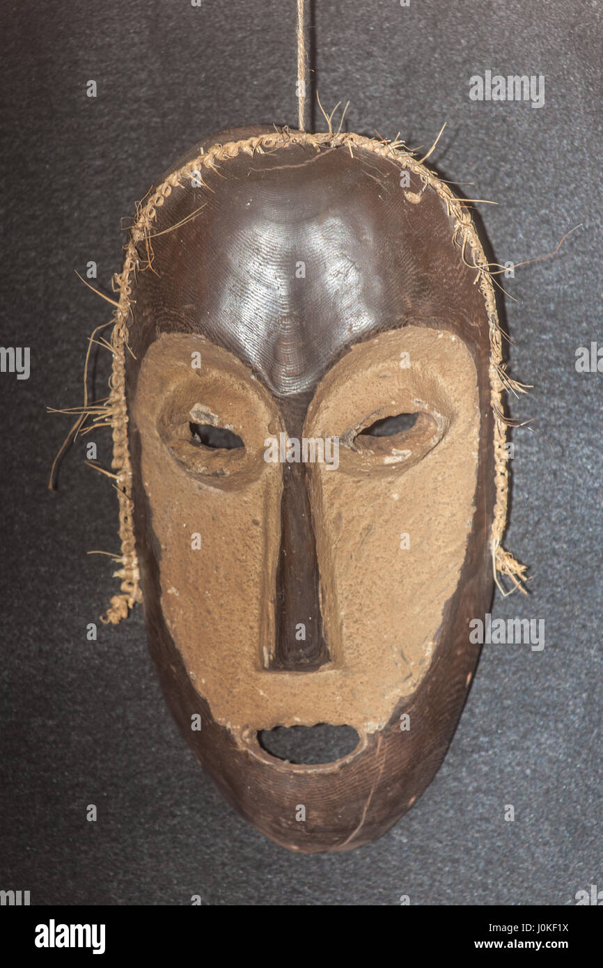 south african traditonal ceremonial wooden mask Stock Photo - Alamy