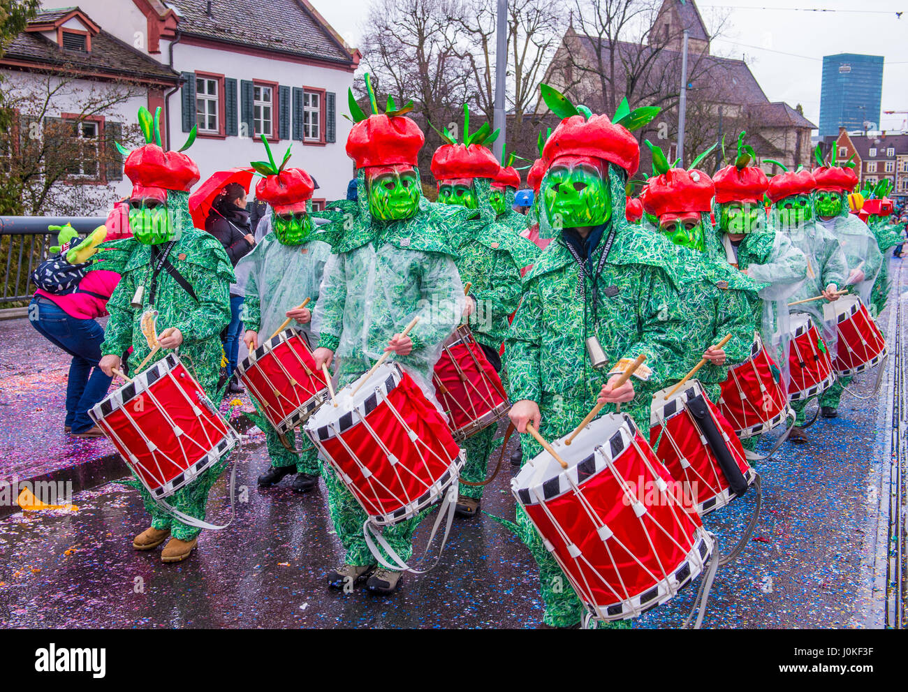 Participants in the Basel Carnival in Basel , Switzerland Stock Photo ...