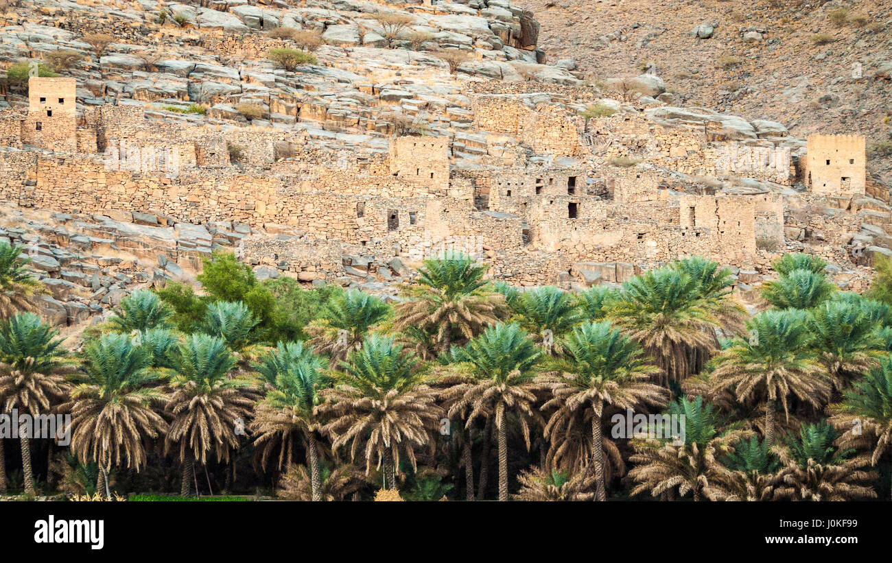 Ancient village ruins, Oman Stock Photo - Alamy