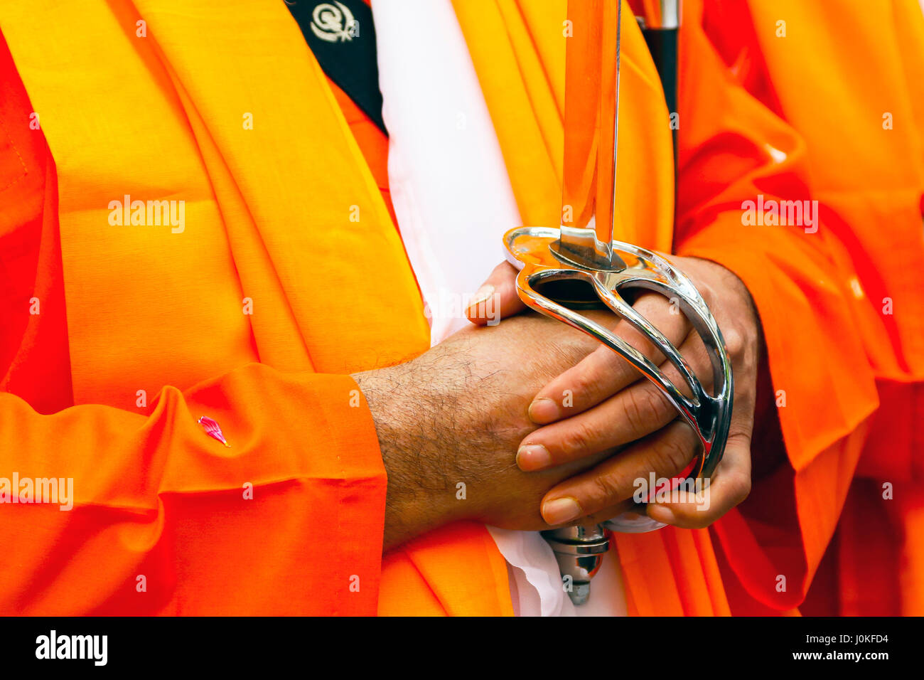 Sikh procesion of religious leaders, Panj Pyare, the beloved ones at ...