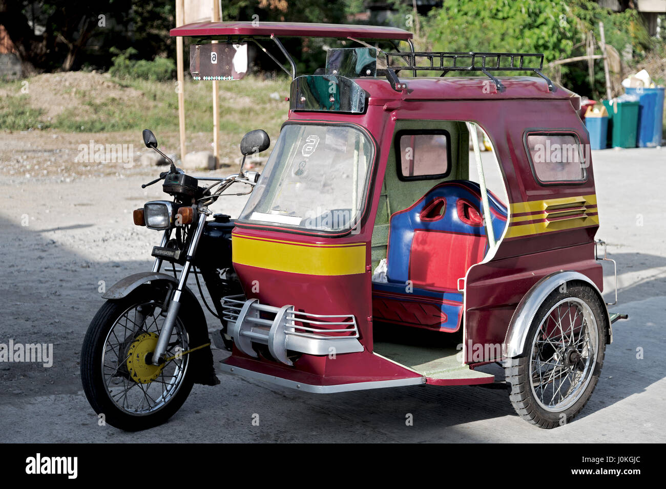 in asia philipphines the typical tuk tuk motorbike for tourist Stock ...