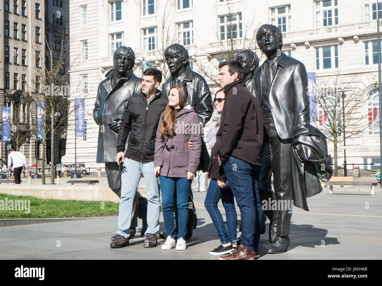 The Beatles,Beatles,statue,Pier Head,Liverpool,Merseyside,England ...