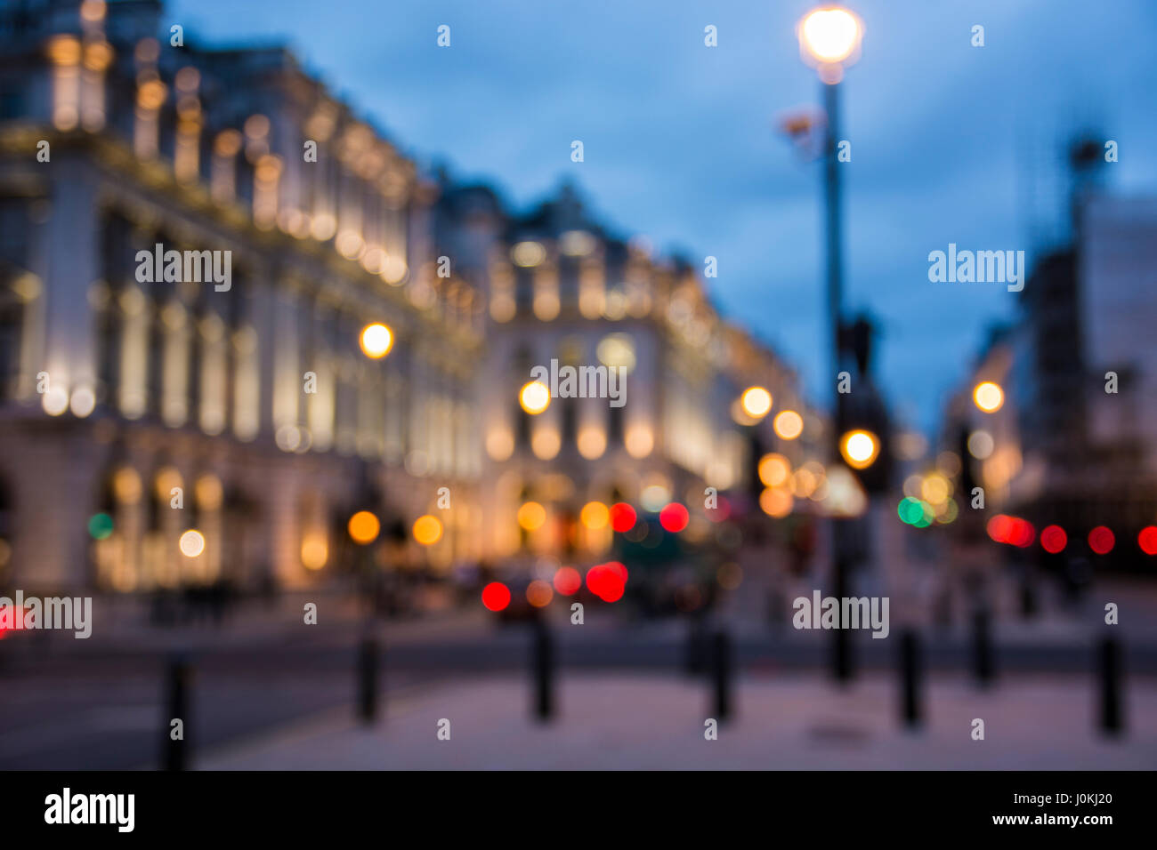 Blurred street at night Stock Photo - Alamy