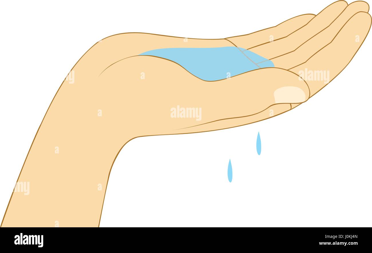 Water on palm hand. Hand save water. Save water world day concept ...