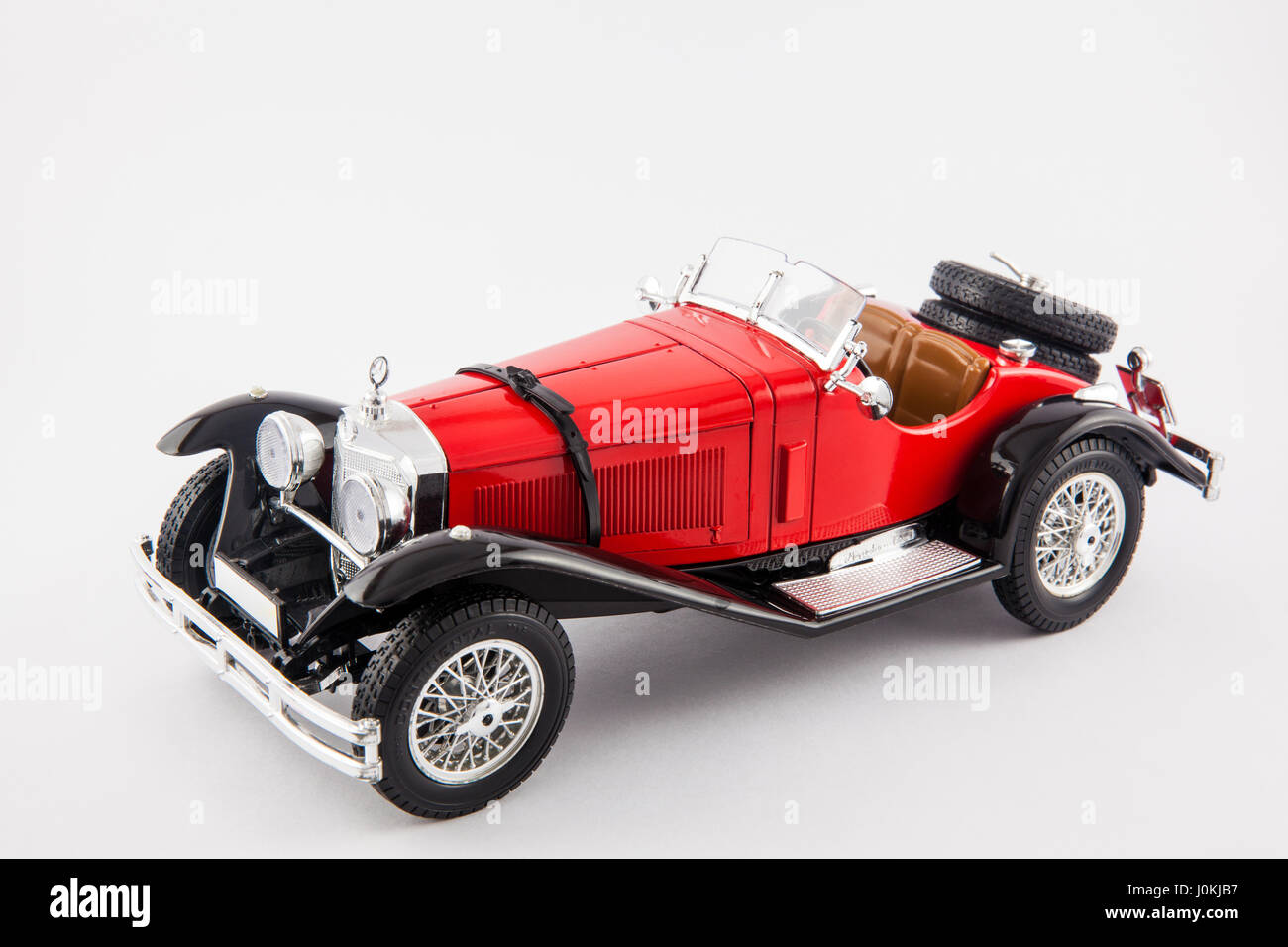 Mercedes Benz 1900s red classic car isolated in white background Stock ...