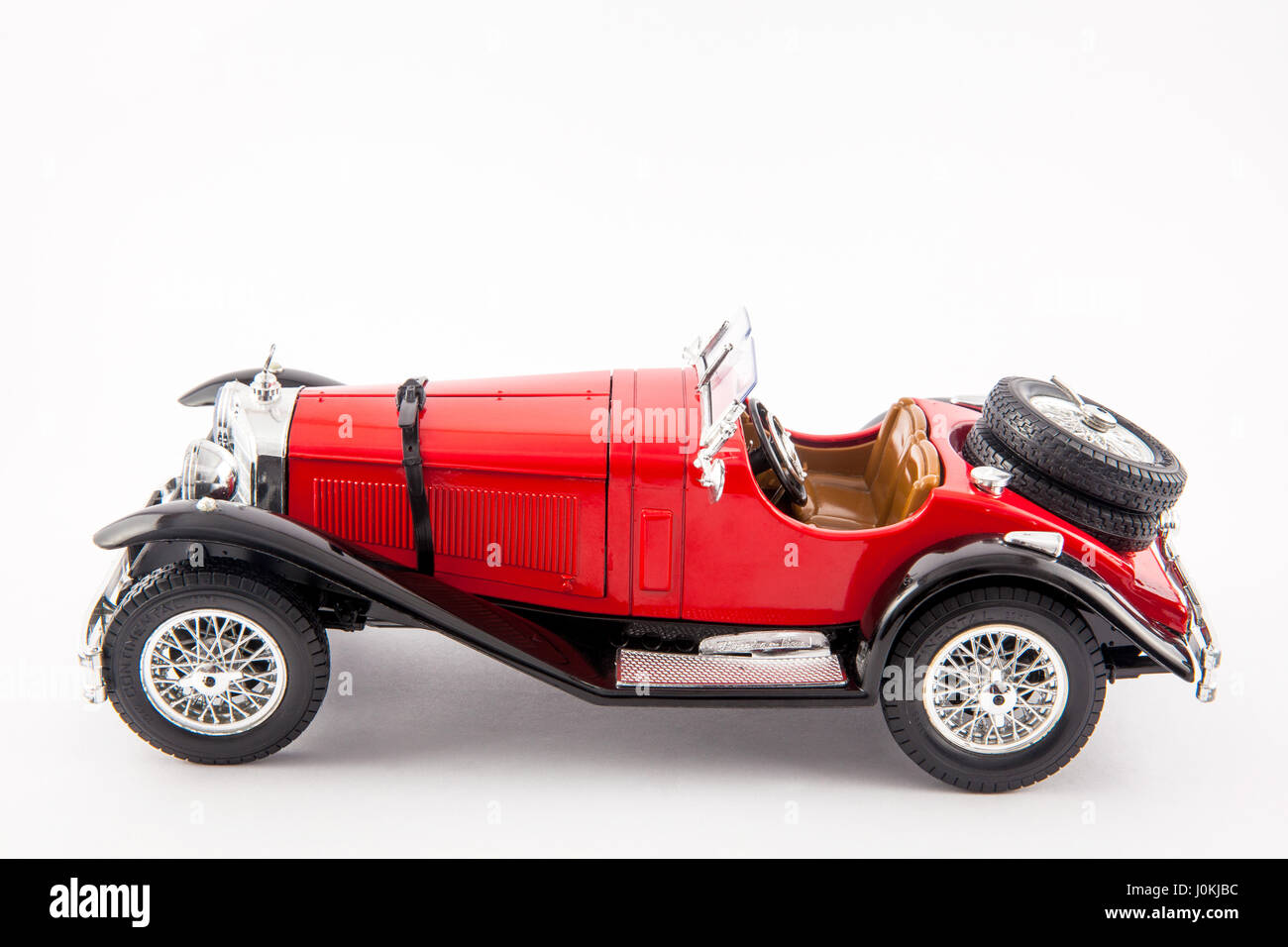 Mercedes Benz 1900s red classic car isolated in white background Stock ...