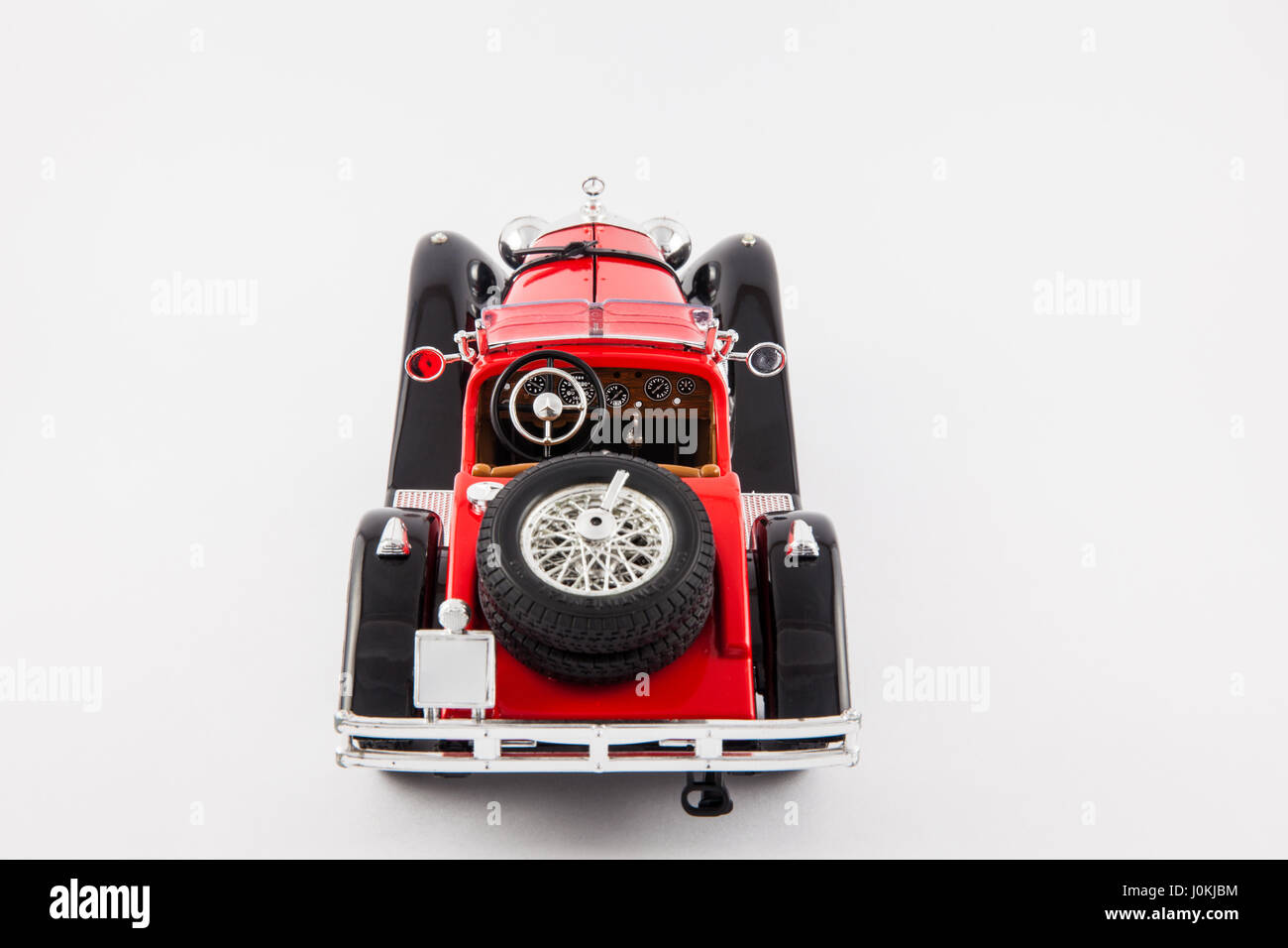 Mercedes Benz 1900s red classic car isolated in white background Stock ...