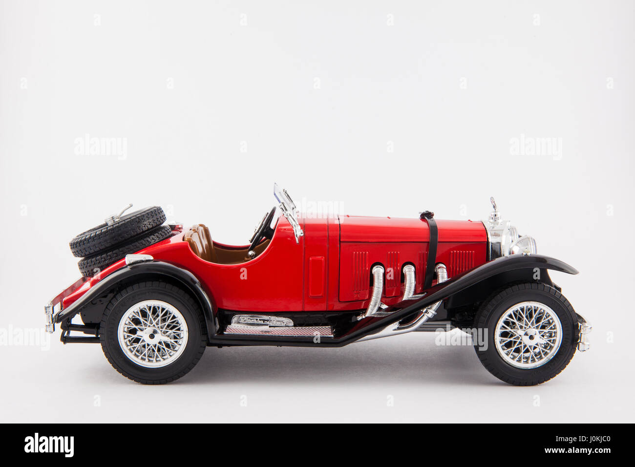Mercedes Benz 1900s red classic car isolated in white background Stock ...