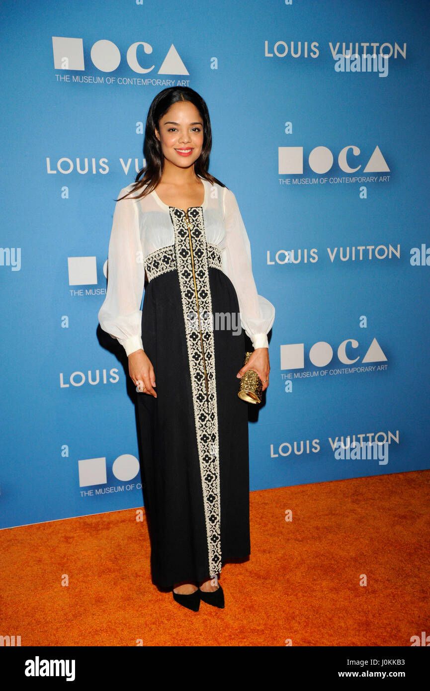 Tessa Thompson arrives at the 2015 MOCA Gala presented by Louis Vuitton ...