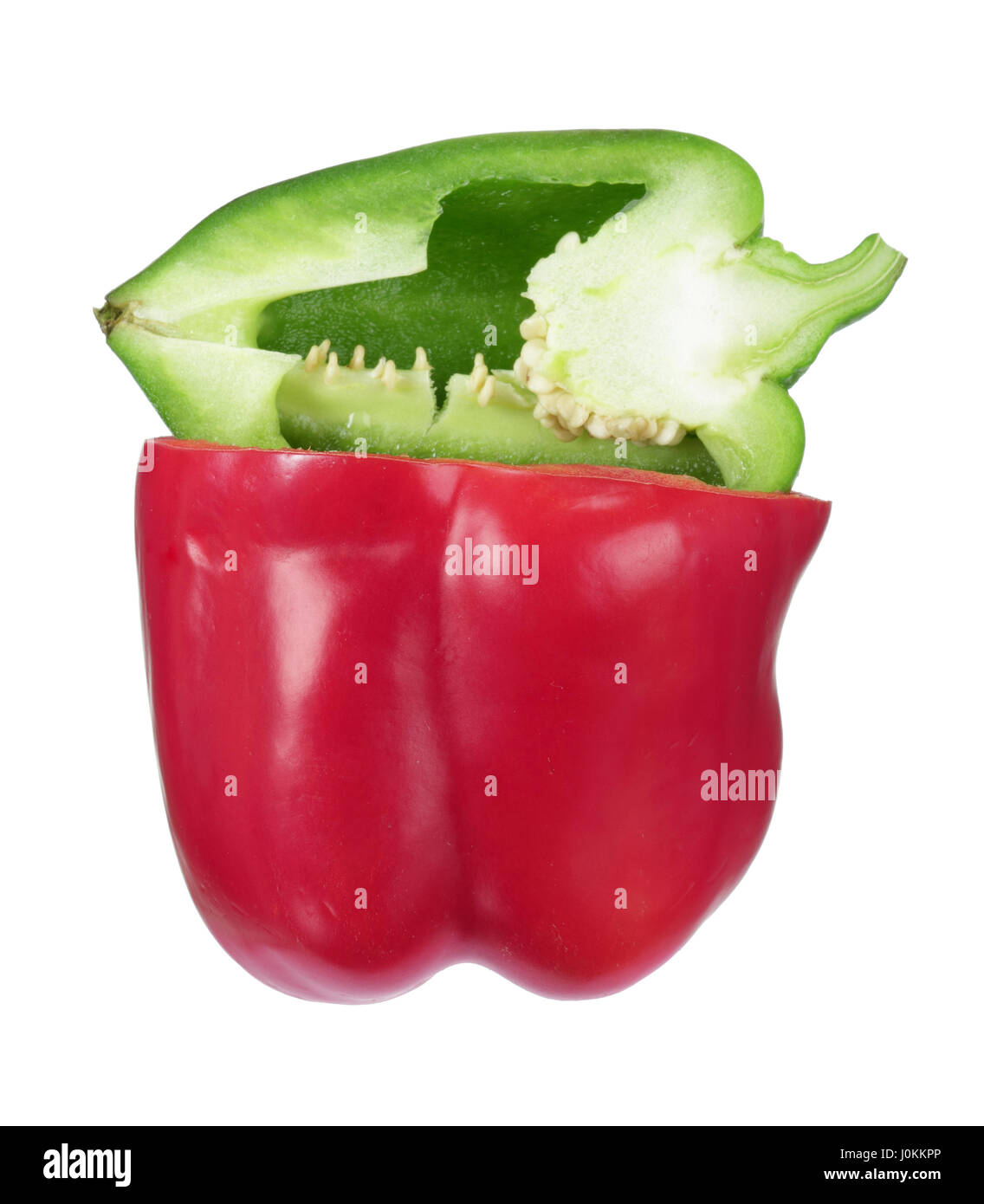 Capsicums on White Background Stock Photo - Alamy